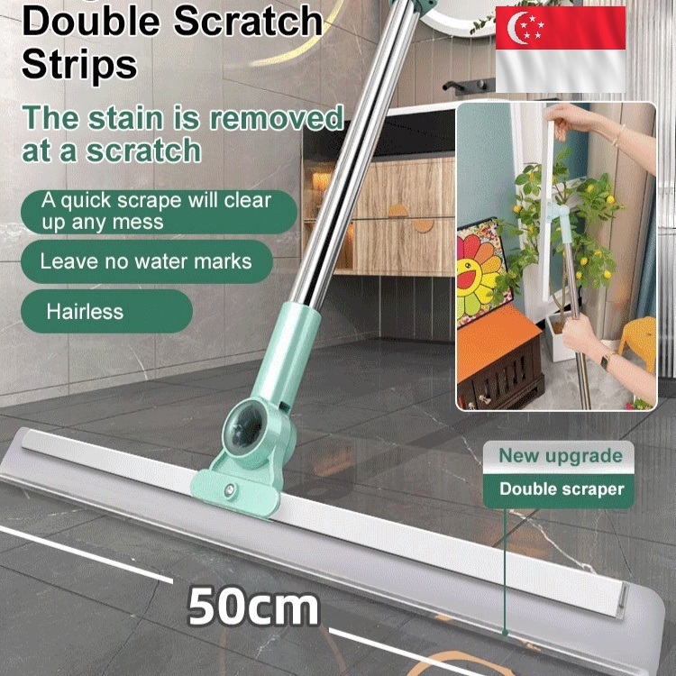 [SG] 35cm/50CM Scraper Magic Broom Sweeper Retractable Rubber Silicone ...