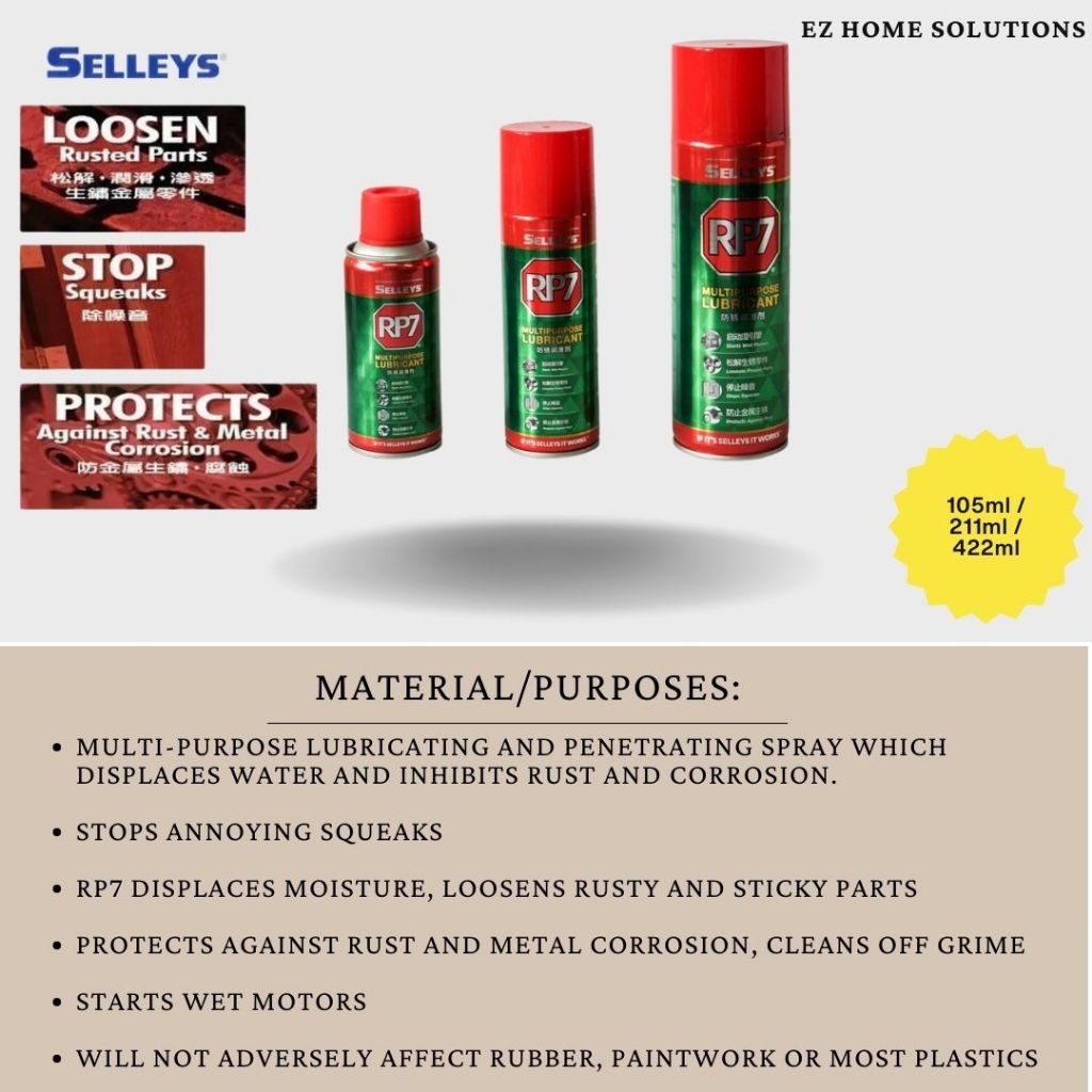 SELLEYS RP7 – Multi-Purpose Lubricant and Rust Preventative Spray ...