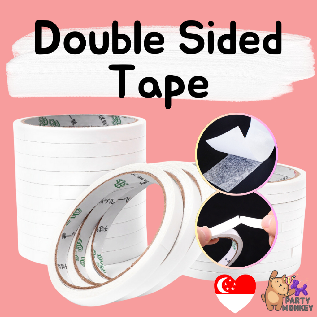 [SG SELLER] Double Sided Tape for Crafting Sticky Tapes 10m per Roll ...