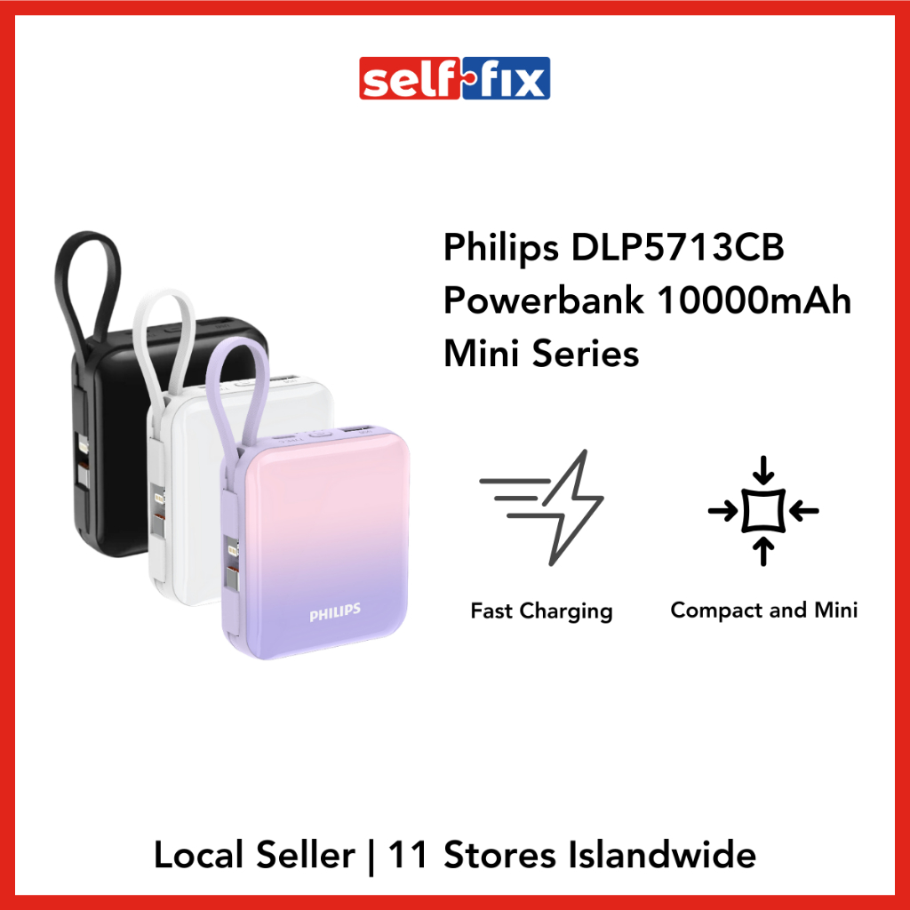 Philips Powerbank 10000Mah Mini Series (DLP5713CB/00 / DLP5713CW/00 ...