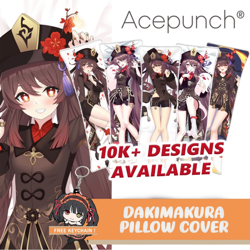 Acepunch Pillow Cover Anime Design Sheet Protector Cushion Hu Tao Cover ...