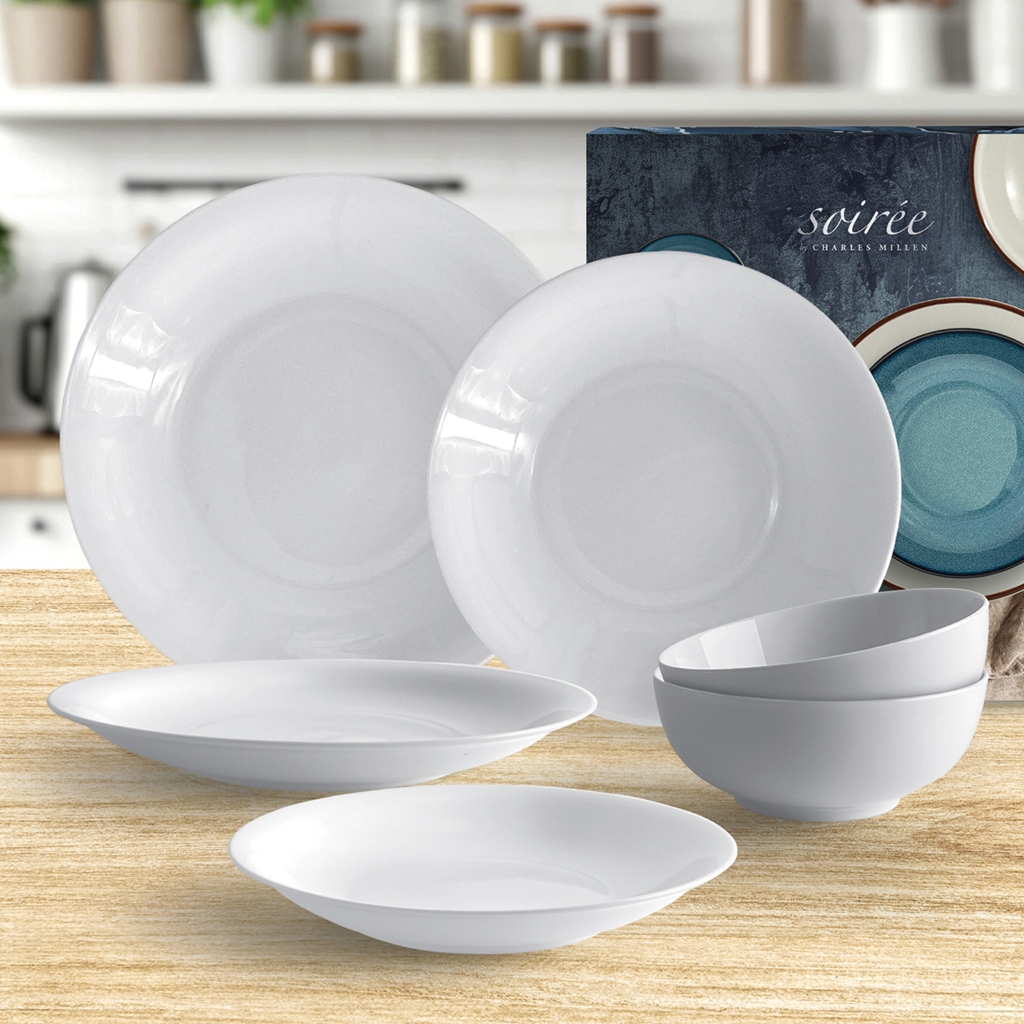 SOIRÉE by CHARLES MILLEN CHIQUE 6 Piece Dining Set (Coupe White ...
