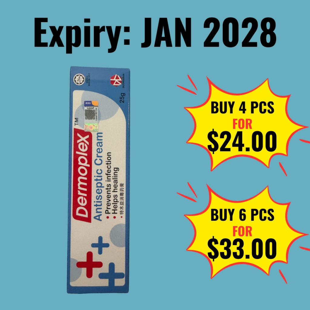 Dermoplex Antiseptic Cream 25gm Betadine Hexodane Permasol Sunburn ...