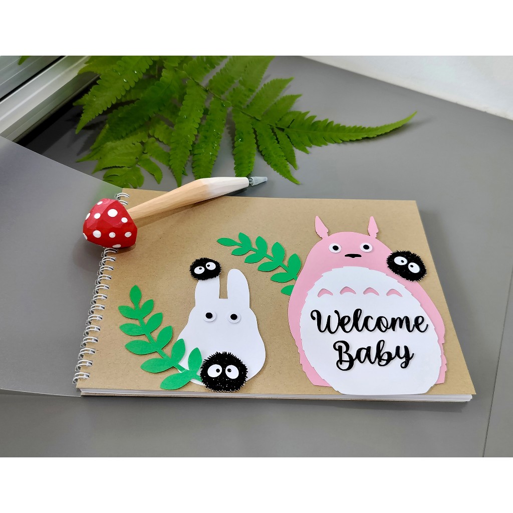 Totoro Themed Baby Shower Party Decor. Baby Book Guest Book. Welcome ...