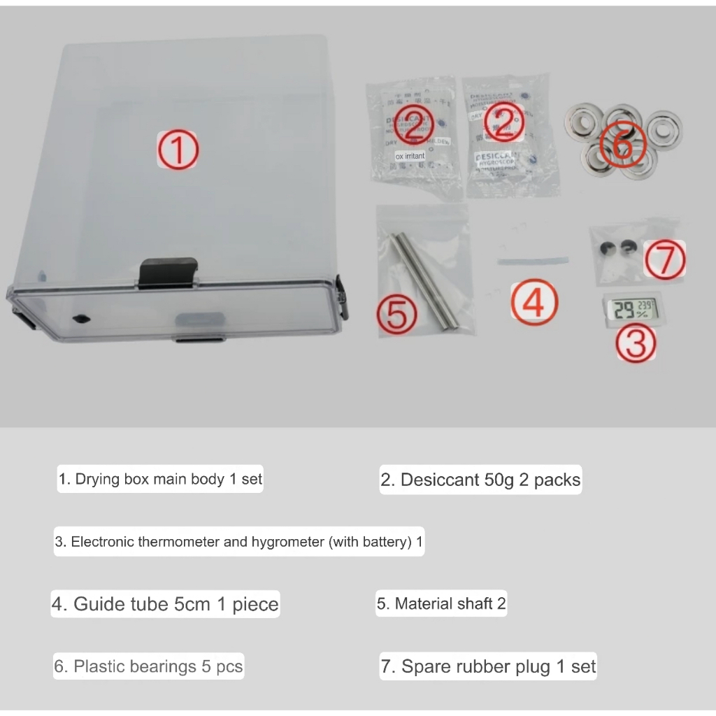 3D Printer Filament Dry Box – Storage for PLA/ABS/TPU (1KG Spool, Local ...