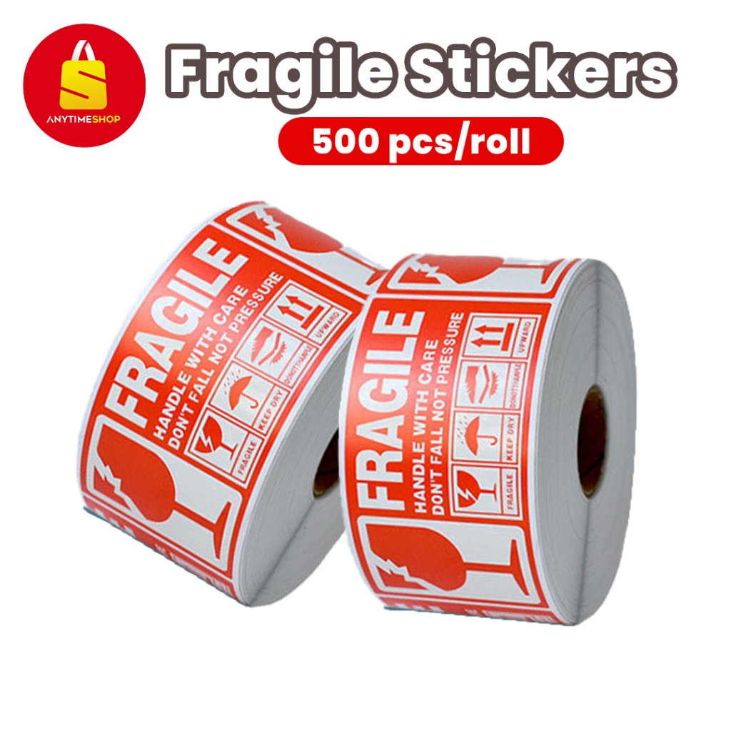 [SG] Fragile Label Fragile Stickers Roll 500 Pieces | Shopee Singapore