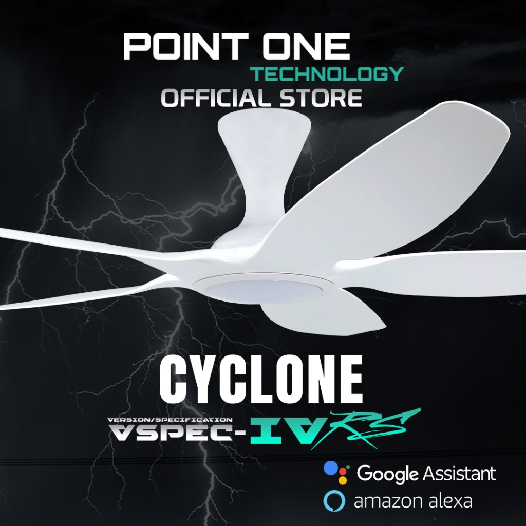 Cyclone VSPEC-IV RS (48"/62") Competition White (5 Blades) // Built-in ...