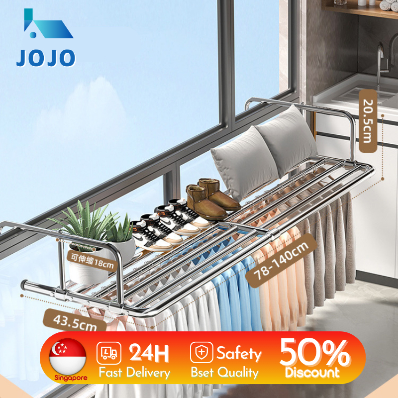Hook clothes drying rack Stainless Towel Laundry HangerBalcony ...