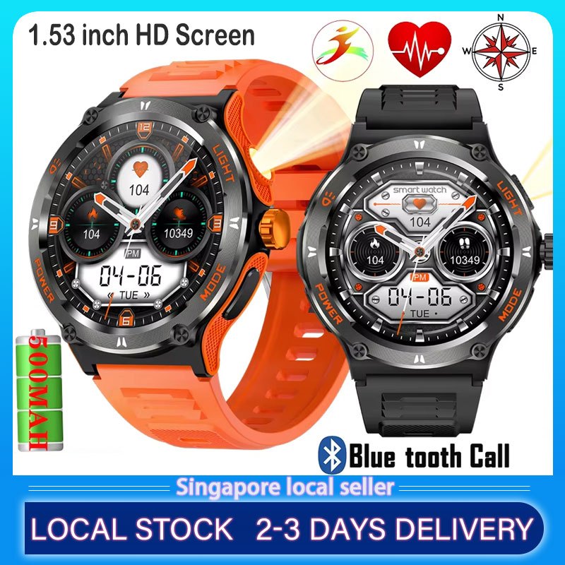 Smart Watches Sports Outdoor Men Women Compass 3ATM Waterproof Strong ...