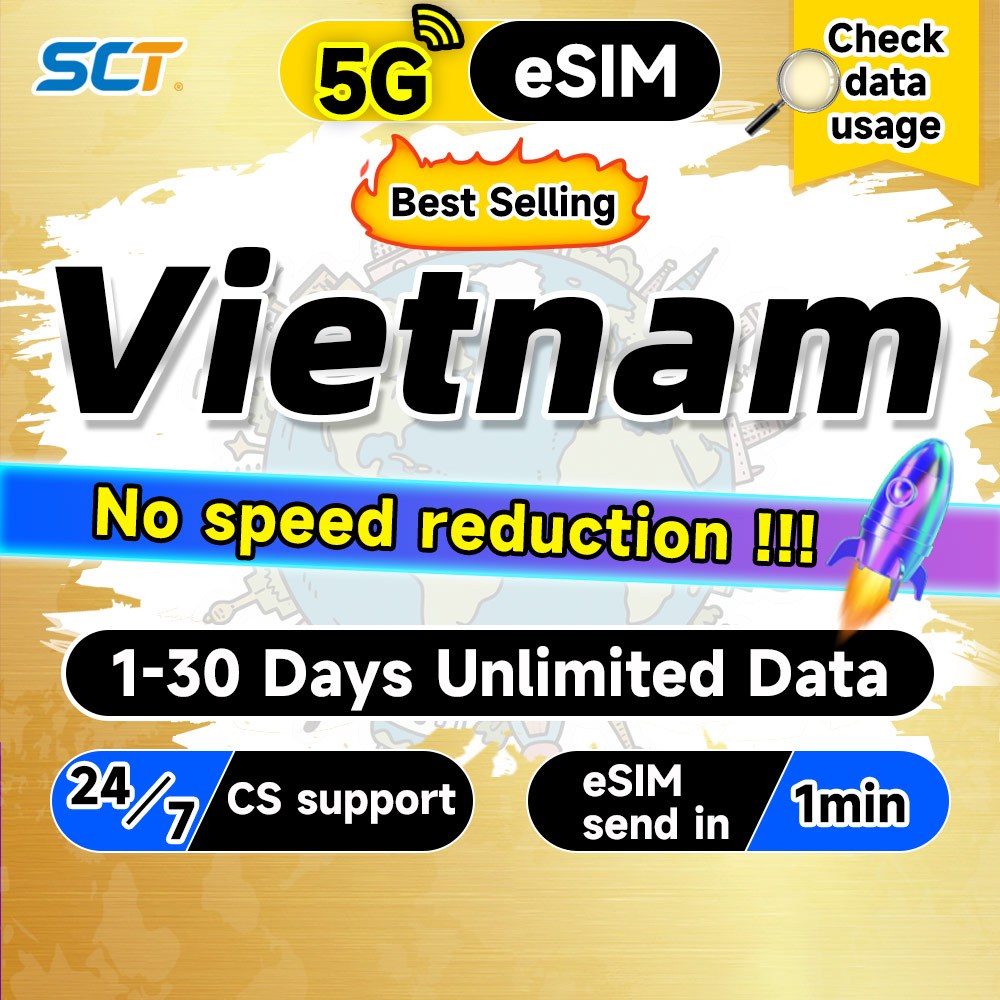 Vietnam eSIM 8 Days 15GB 4G Data eSIM Vietnam SIM Card Send in 1min ...