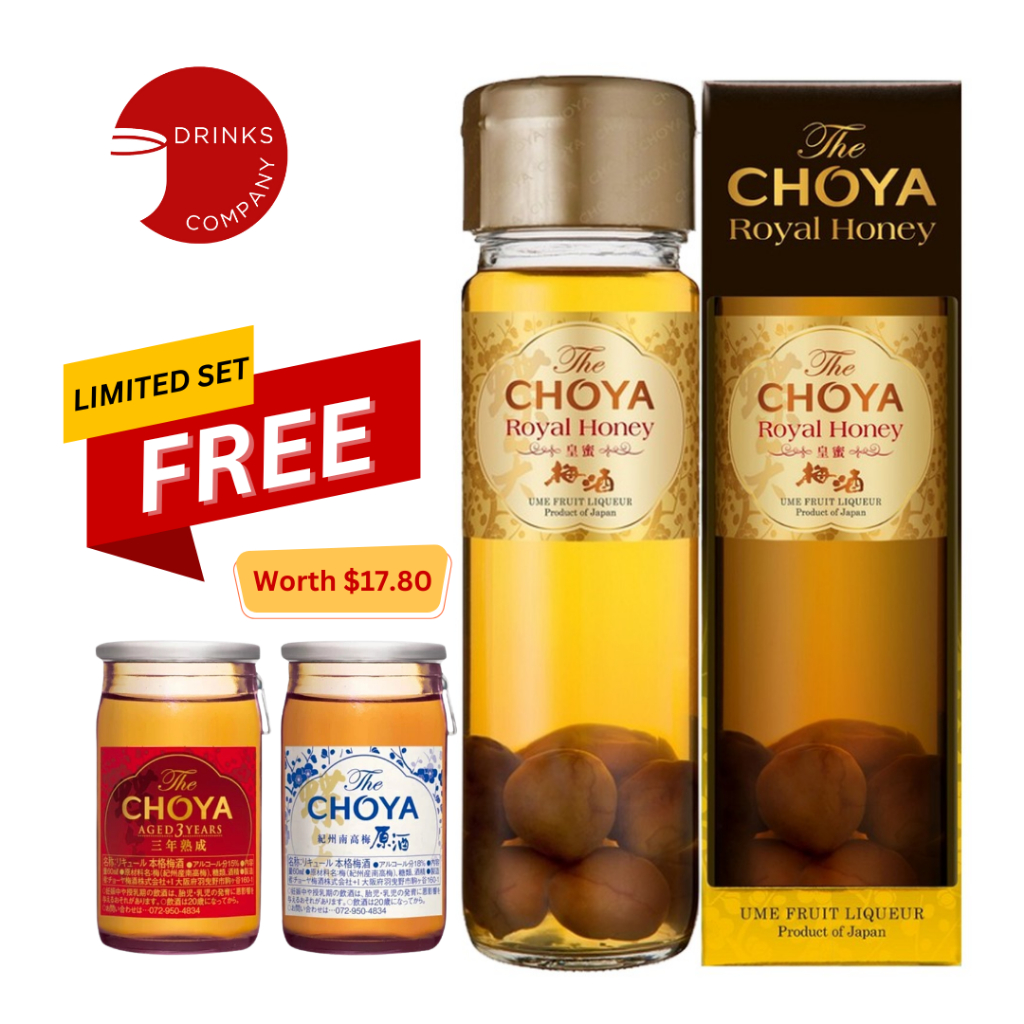 Choya Royal Honey 700ml -Japanese Umeshu FOC CHOYA AGED 3 YEARS 60ML + THE CHOYA GENSHU 60ML ...