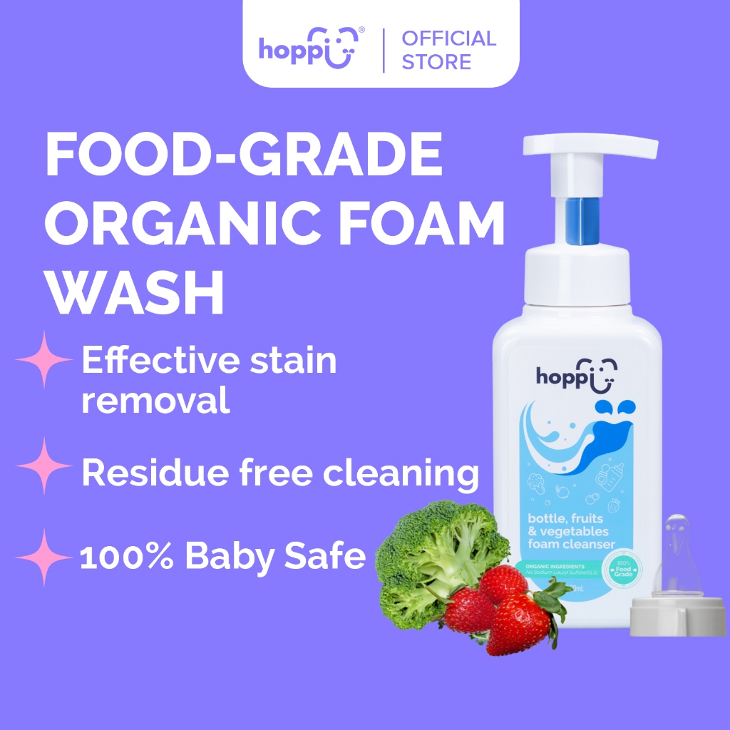 Hoppi Baby Bottle Fruits And Vegetables Foam Cleanser 500ml | Shopee Singapore