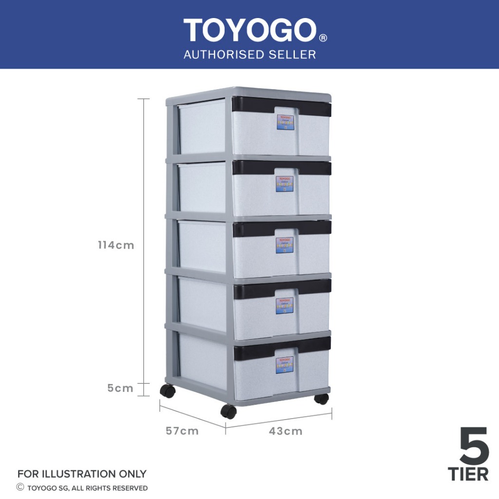 TOYOGO Space-Saving Storage Cabinet with Wheels (704-4 / 704-5 ...