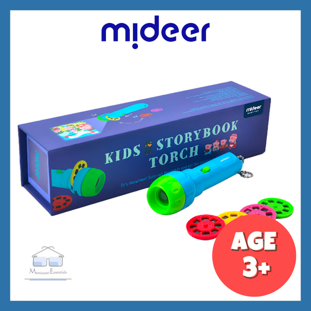 (4 Fairy Tales Stories) Mideer Storybook Torch Light Book Projector ...