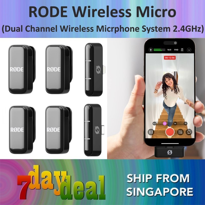 RODE WIRELESS MICRO 2 Person Dual Channel Wireless Microphone System (2 ...