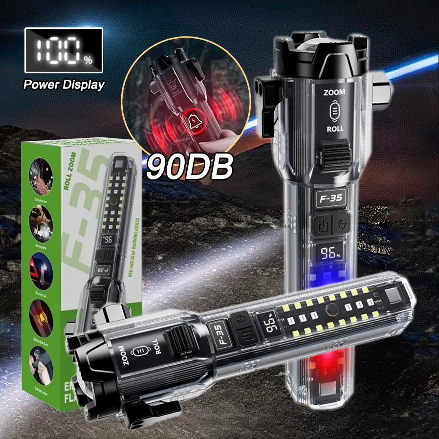 Multifunction LED Dual Light Source Flashlight Built-in 3800mAh Battery ...