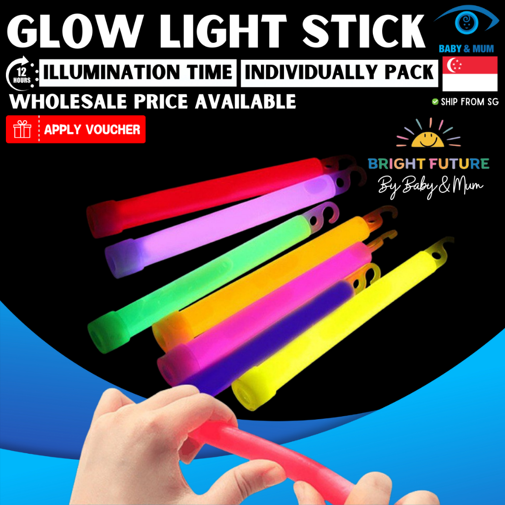 6 inches Long Light Stick Glow Sticks Neon Party Light Festival ...