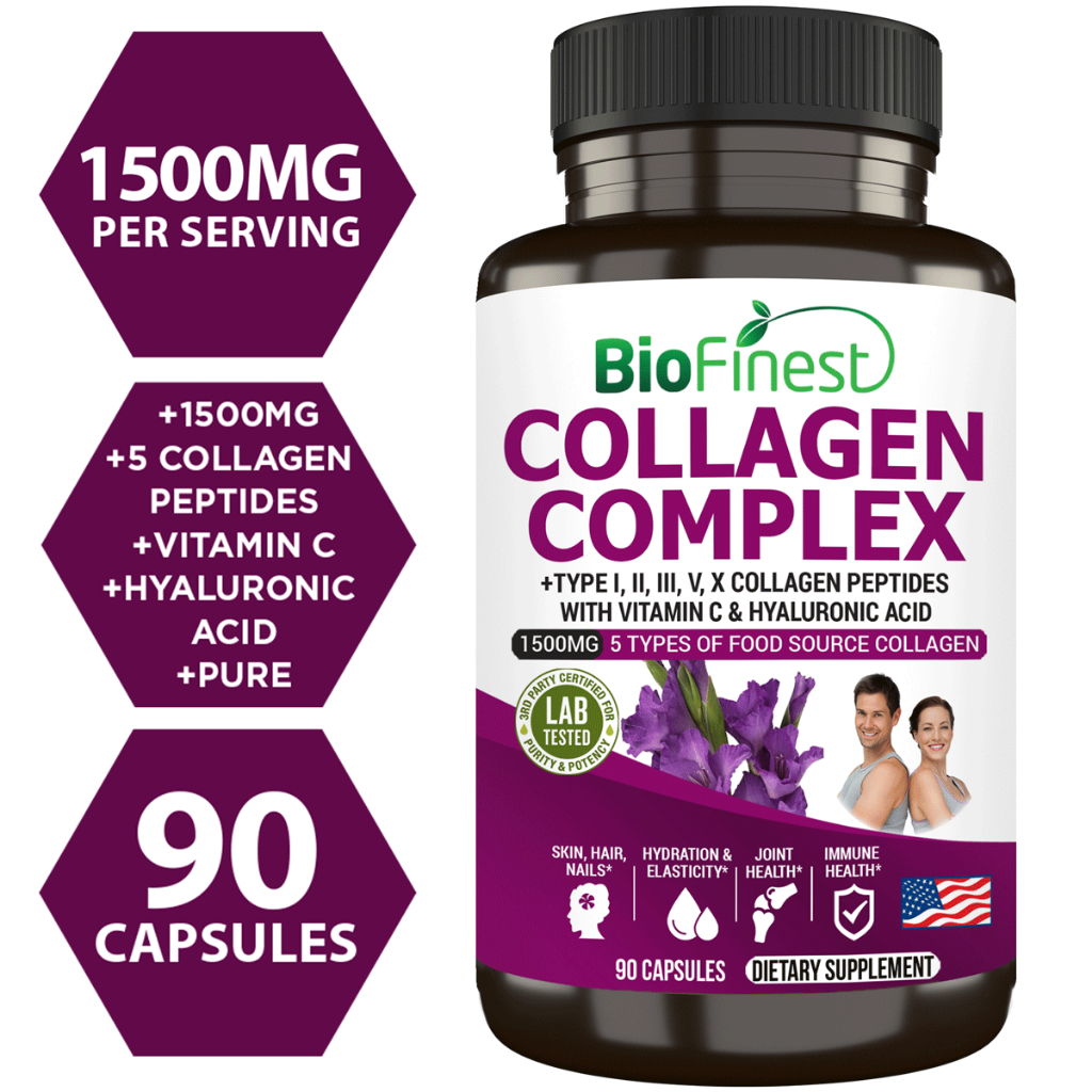 Biofinest Collagen Complex Supplement 1500mg Type 1 2 3 5 10 Hydrolyzed ...