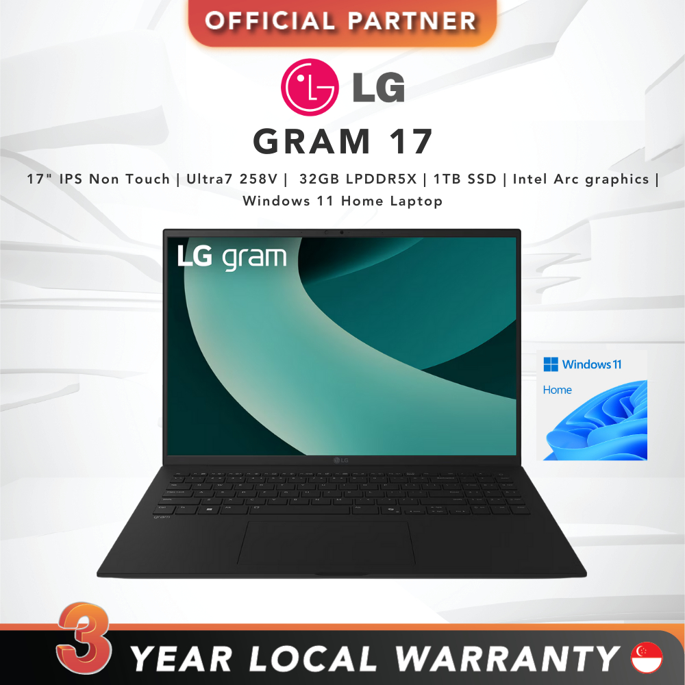 [FAST SHIP] LG Gram 17 | 17" IPS Non Touch | Ultra7 258V | 32GB LPDDR5X ...
