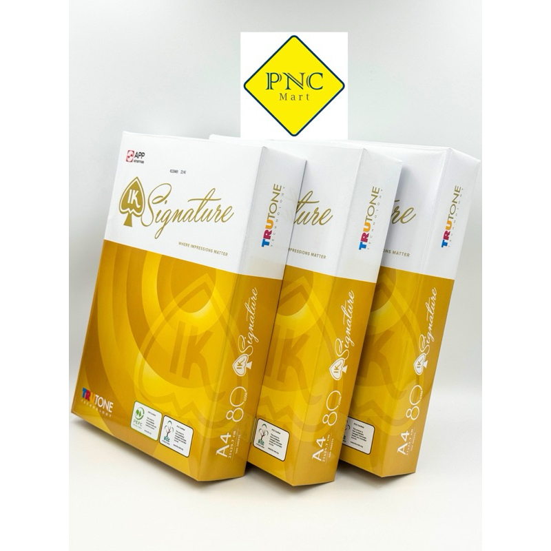 Ik Signature A4 (500 sheets) per ream ( 3 reams per pack) | Shopee ...