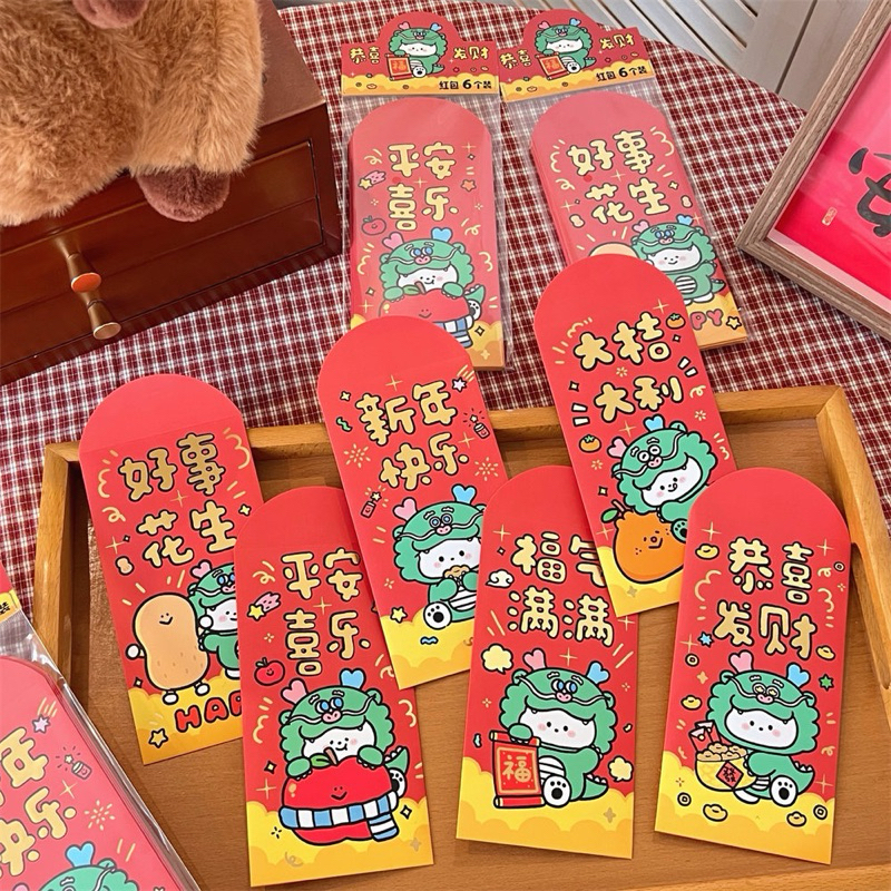 6pcs CNY Red Packet Set/CNY Ang Pao Set | Shopee Singapore