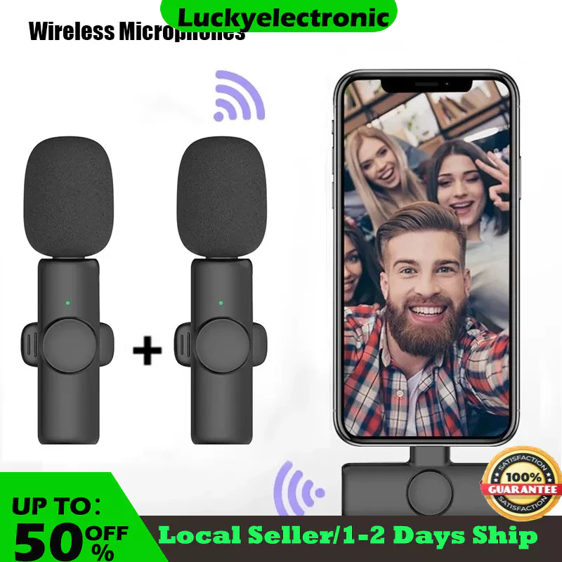 【SG Stock】K9 Lavalier Wireless Microphone Lapel Mobile Phone Mic ...