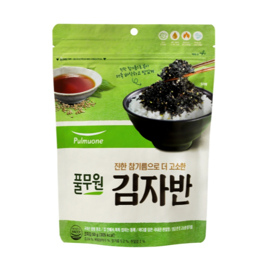 [Pulmuone seaweed snack] Seasoned Laver Flakes 50g x 8 Packs 풀무원 김자반 ...