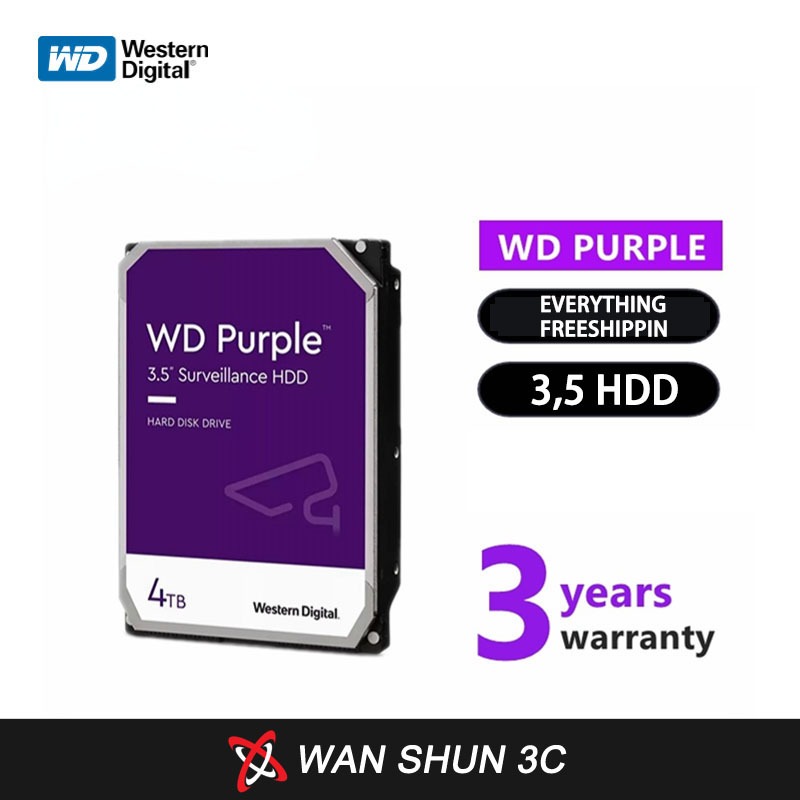 Western Digital Hard Disk WD Purple 1TB/2TB/4TB/6TB/8TB HDD ...