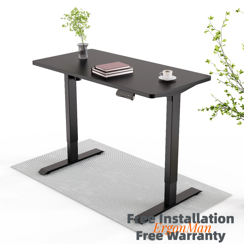 [ Free Installation ] ErgonMan Standing Desk Electric Height Adjustable ...