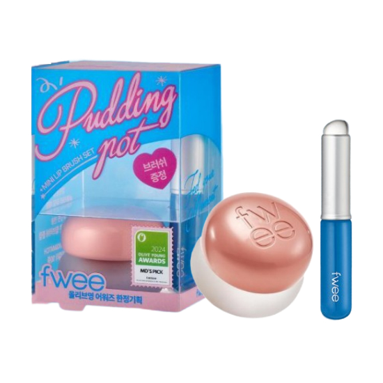 [Fwee] Lip & Cheek Blurry Pudding Pot 5g (Silicone Lip Brush Mini ...