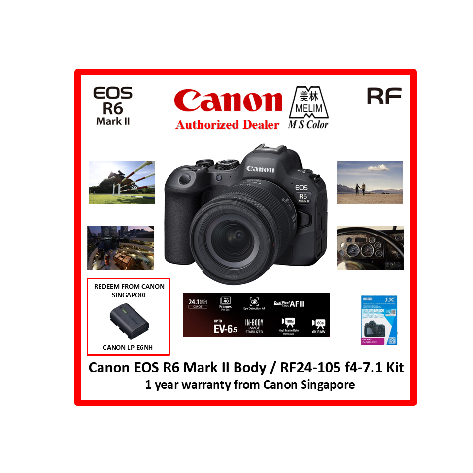 PROMO [READY STOCK] Canon EOS R6 Mark II Mirrorless Camera | 24.2MP Full-Frame CMOS | 4K60 10 ...