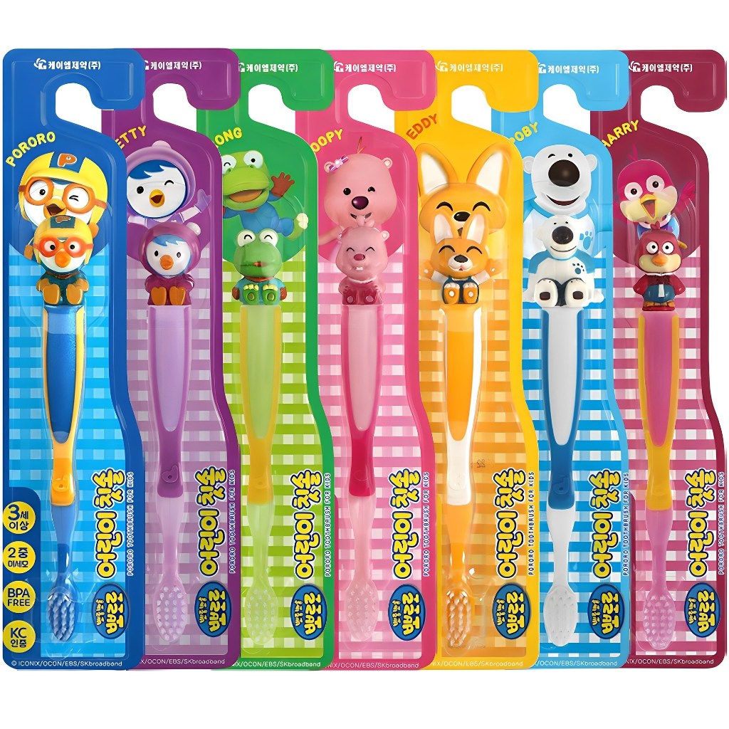 Pororo Kids Toothbrush Set 7 Pieces Made in Korea | Shopee Singapore
