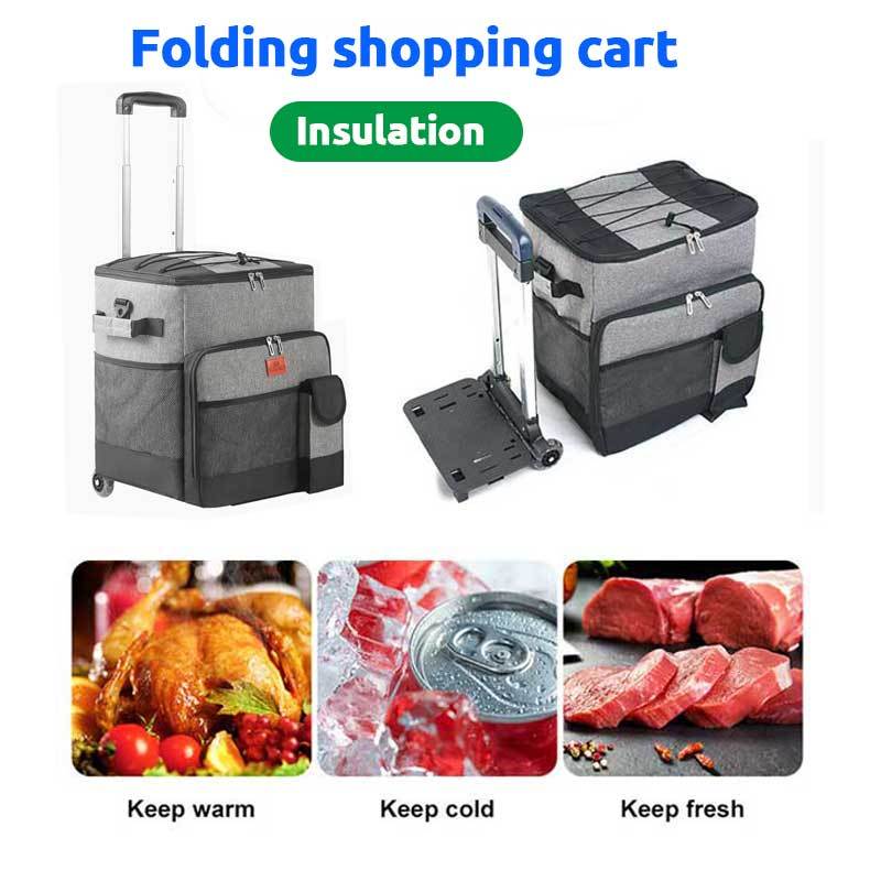 （SG）EmmAmy Insulated Trolley Box/Bag waterproof folding grocery ...