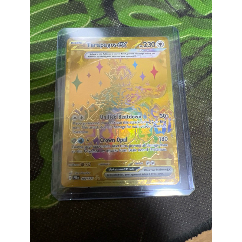 Pokemon TCG: Terapagos ex 180/131 Prismatic Evolutions Hyper Rare Gold ...