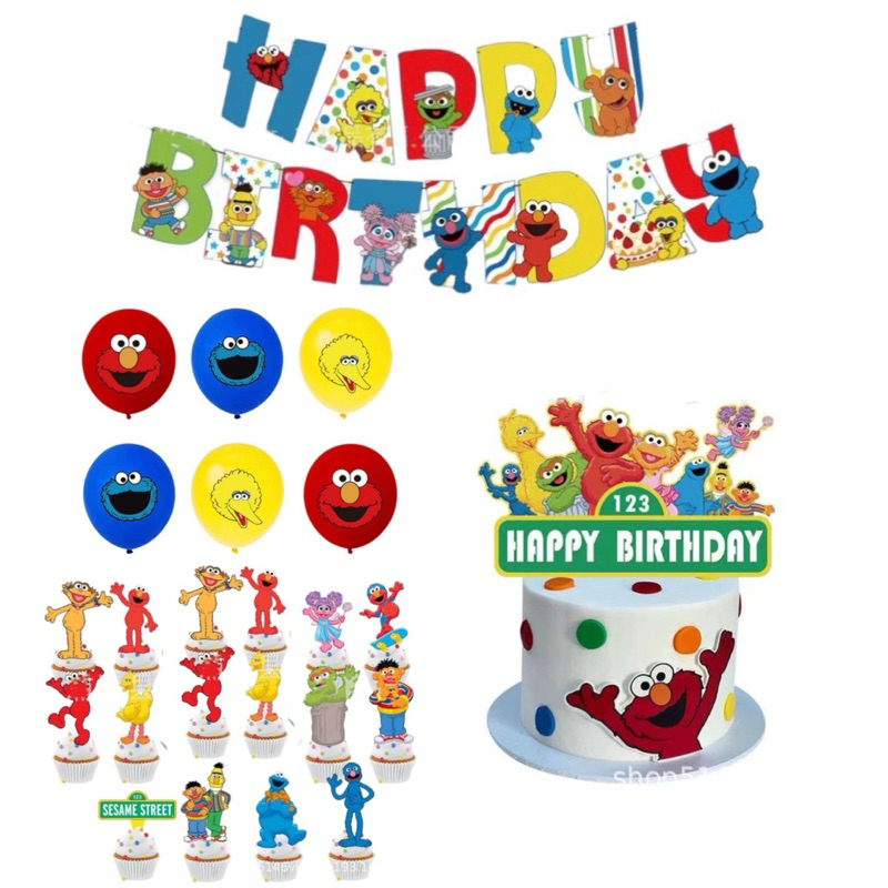 [SG Seller] Sesame Street Theme Balloons Set C Birthday Party ...