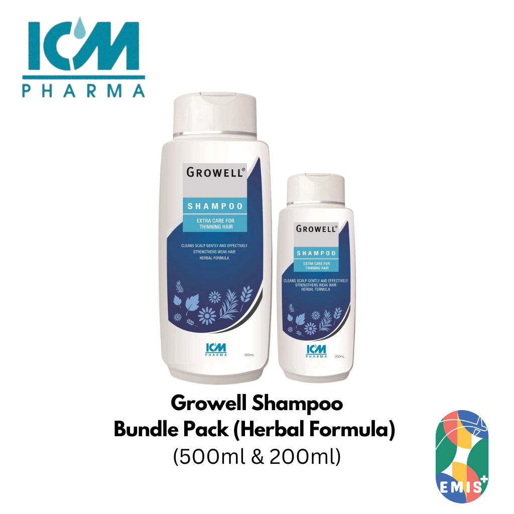 [Bundle Pack] Growell Shampoo Herbal Formula (500ml & 200ml) EXP 12/ ...