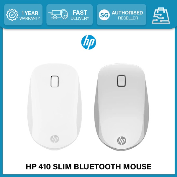 HP 410 Slim Bluetooth Mouse (White/ Ash Silver) | Shopee Singapore