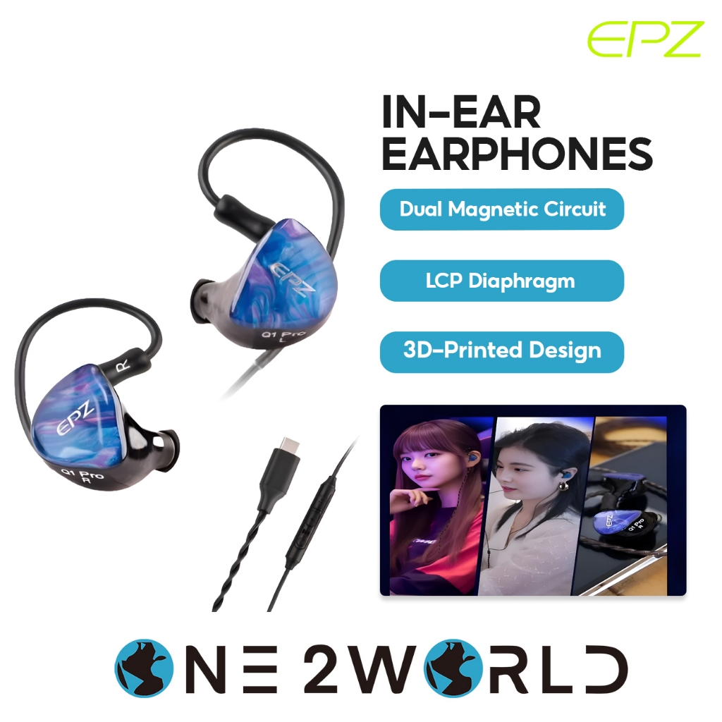 EPZ Q1 Pro Hi-Fi In-Ear Earphones – Dual Magnetic Circuit, LCP ...