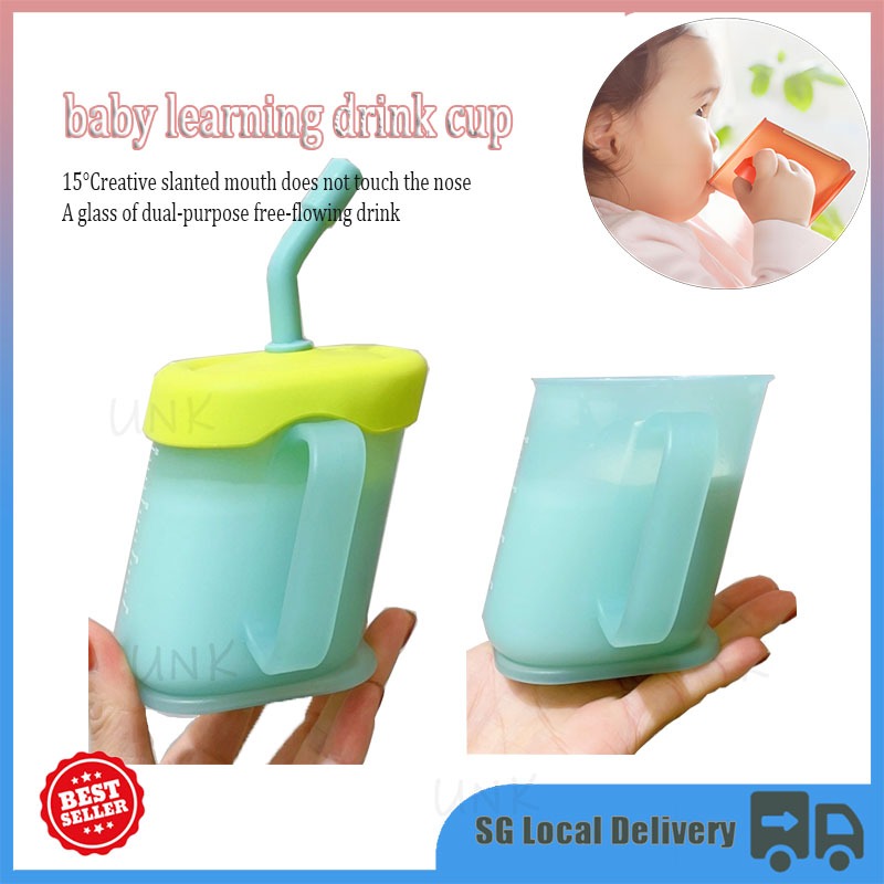 【SG Stock】 Baby Learning Cup for Kids Toddler Water Milk Sippy Cup ...