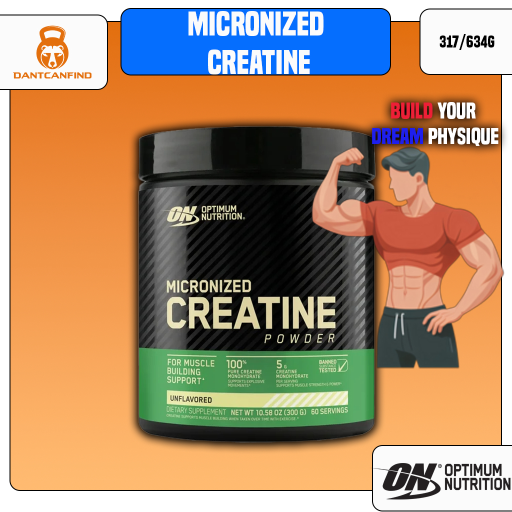 Optimum nutrition Creatine micronized 317g/634g | Build strength ...