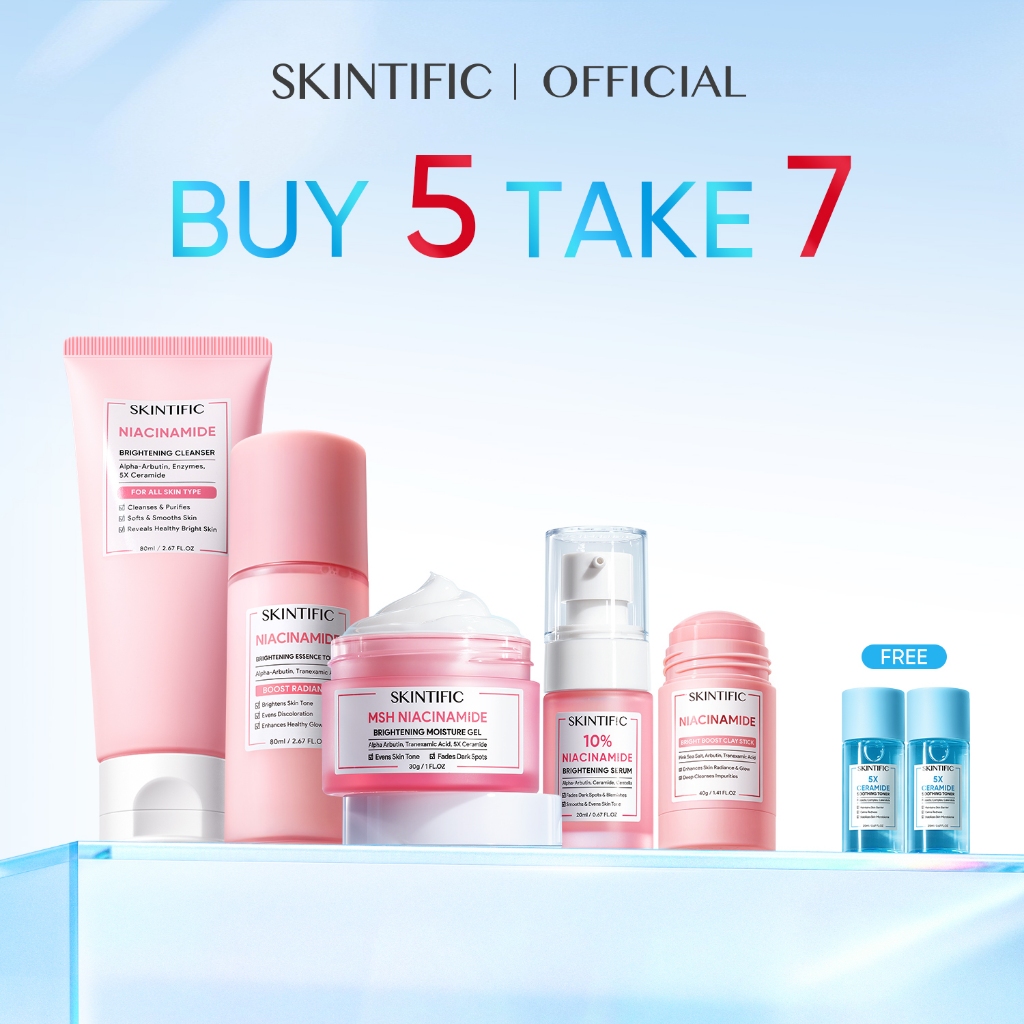 [Shopee Exclusive] SKINTIFIC Brightening Brand Box 7PCs Set Worth $198 ...