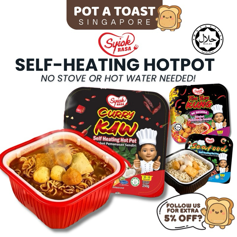 SYIOK RASA Self-Heating Hot Pot Noodles Maggie Fish Balls & Tofu ...