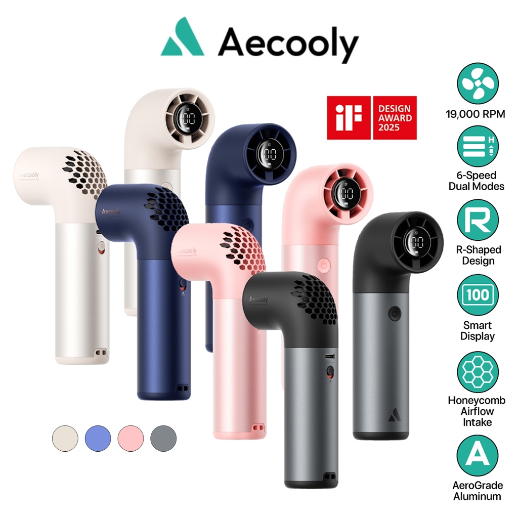 Aecooly Aero Pro Portable Fan Handheld Fan Portable Mini Fan 3500mAh ...