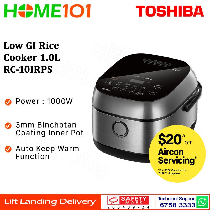 Toshiba Low GI Rice Cooker 1.0L RC-10IRPS | Shopee Singapore