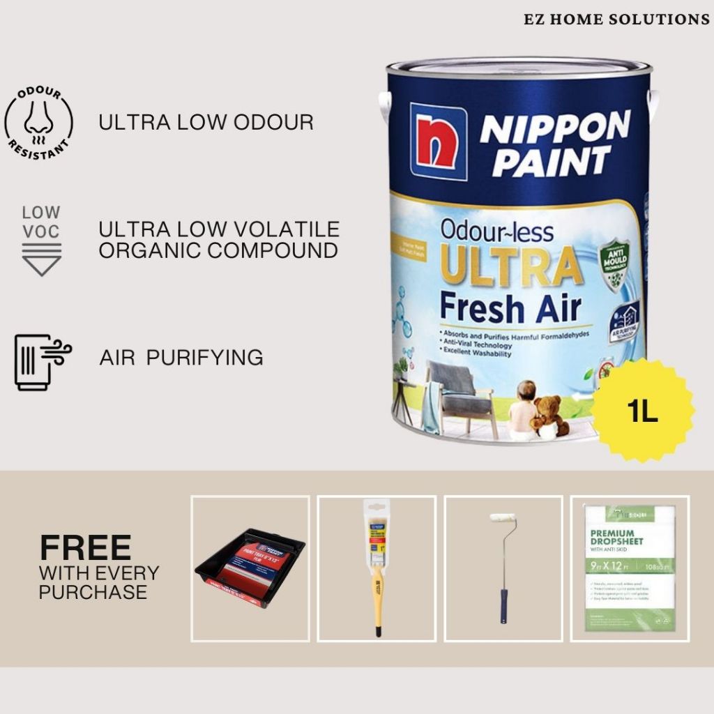 [FREE PAINTING KIT] Nippon Paint Odour-less Ultra Fresh Air: Air ...