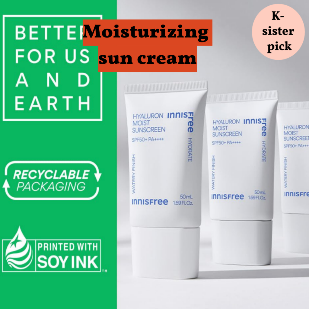 Innisfree Hyaluronic Moisture Sun Cream SPF50+ PA++++, 50ml, 1 unit ...