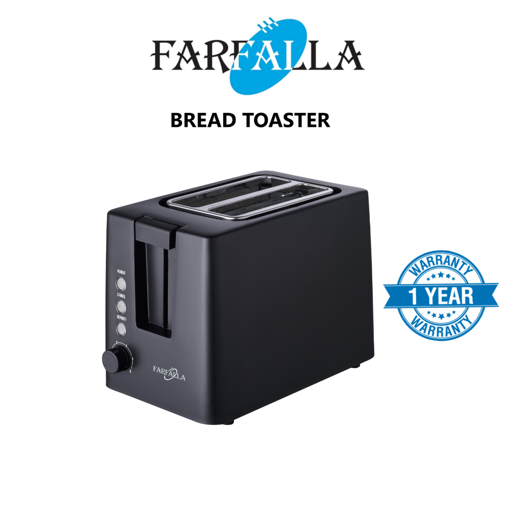 Farfalla FBT-T03 2-Slice Bread Toaster | 6 Browning Levels | Cancel ...