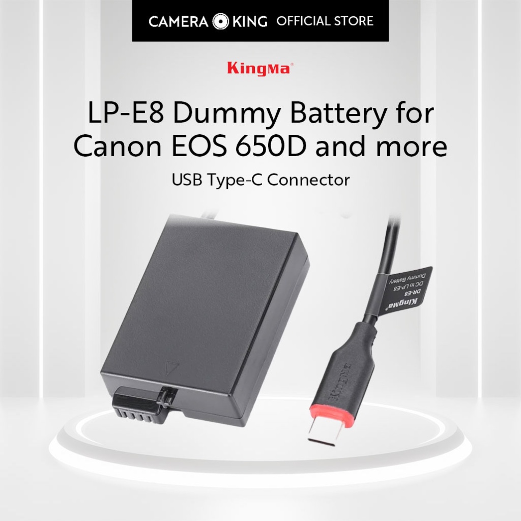 [KingMa] LP-E8 to USB Type-C Dummy Battery for Canon 650D 600D 700D ...