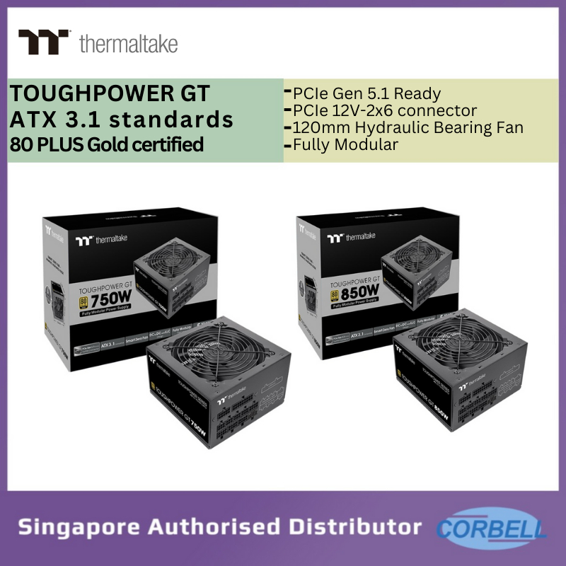 Thermaltake Toughpower GT Gold certified Power supply built to ATX 3.1 12V-2x6 connector (750W ...