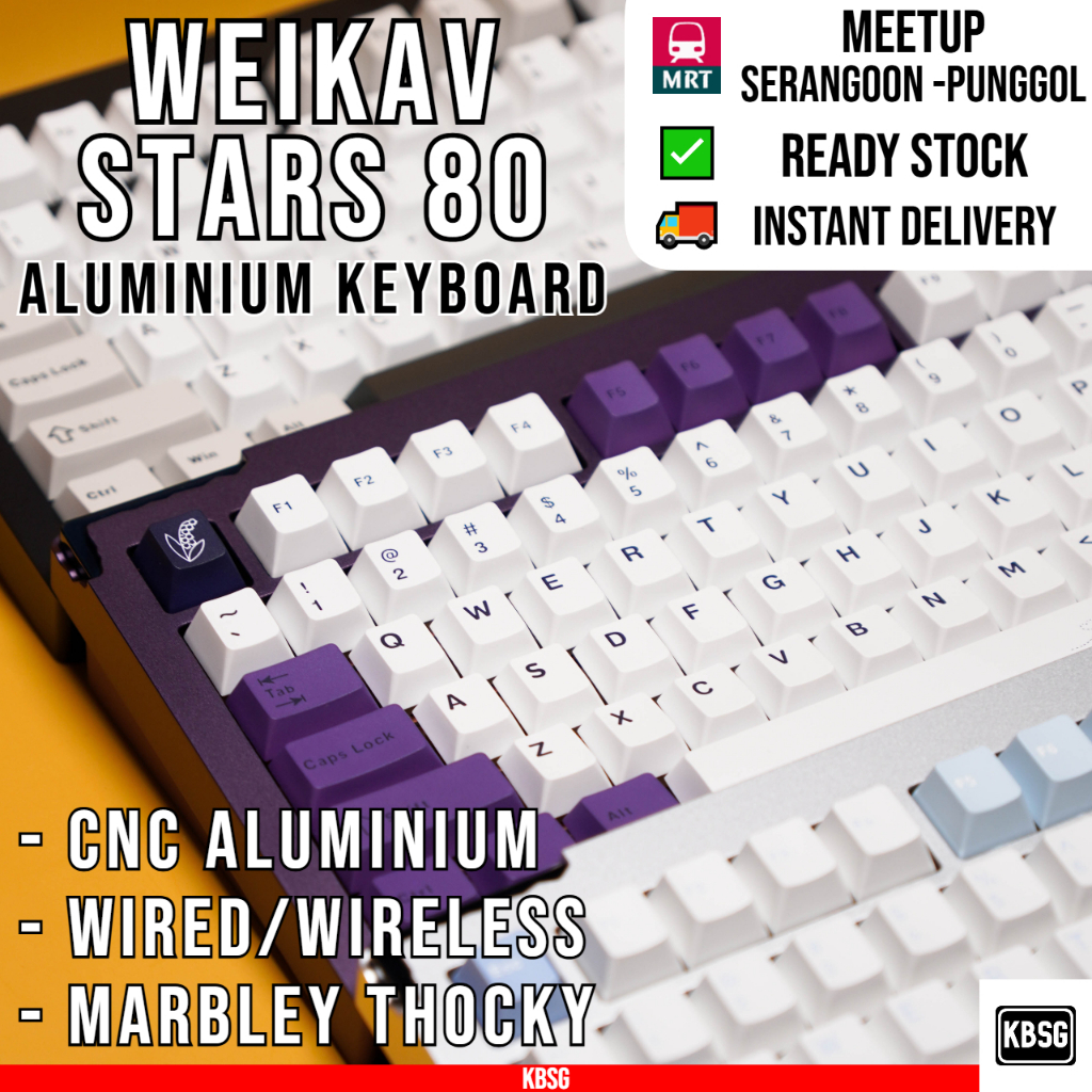 Weikav Stars 80 TKL Aluminium Custom Keyboard RGB Hotswappable | Shopee ...